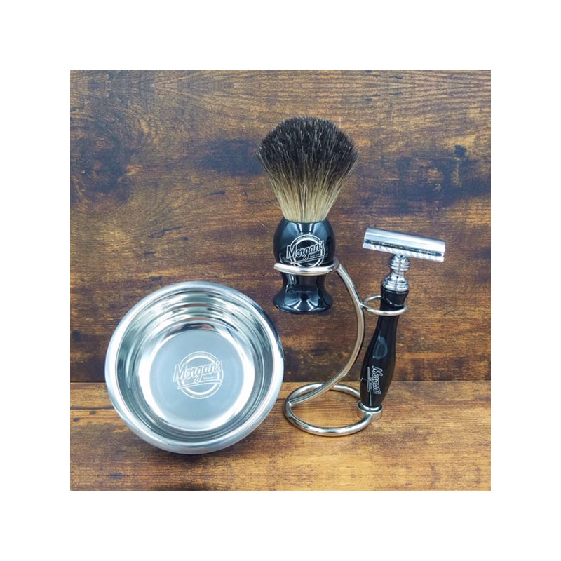 Morgan's Coffret en Bois de Rasage 4 Pièces